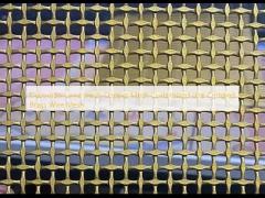 Decoration wire mesh  Copper Mesh Customized  size Crimped Brass Wire Mesh