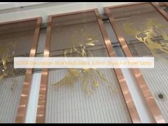 Tessuto a rete metallica decorativa sS304 2,0 mm in ottone per hall di hotel