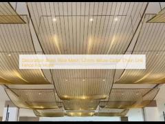Ss304 Decorazione Wire Mesh 1,2 mm Giallo Color Chain Link Recinzione Per Hotel