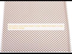 Decorative Gold Metal Mesh Curtain Metal Wire Mesh Curtain for Interior Design