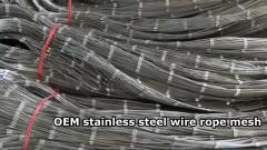 AISI304 2.5mm Ferrule Wire Rope Mesh Anti Rust For Green Wall SGS Certified