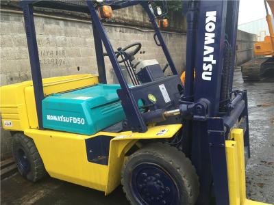 China used FD50 komatsu forklift from japan with high quality three stages for sale