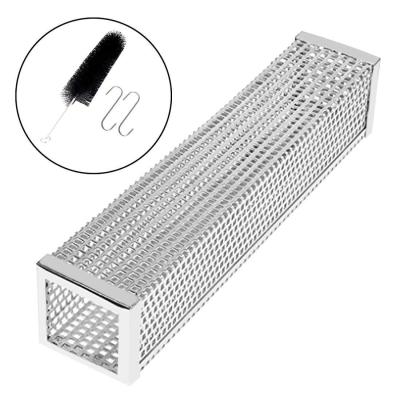 Cina Roncola netta della metropolitana di fumo della pallina del barbecue del generatore 304ss del fumo del BARBECUE del quadrato 185g in vendita