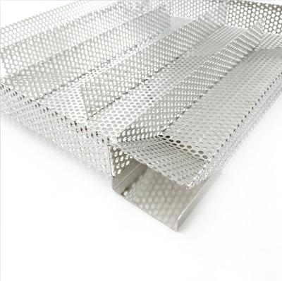 Cina Pallina Tray Net Basket Box del labirinto N del generatore A del fumo del BARBECUE del quadrato 27cm in vendita