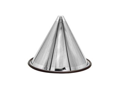 Cina 150 filtri da caffè a forma di cono tessuti pianura d'argento da 300 micron in vendita