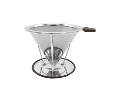 Cina Il cono riutilizzabile Mesh Coffee Filter fine 120mm senza carta versa sopra la macchinetta del caffè in vendita
