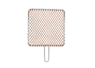 Cina Reticolato quadrato della griglia del barbecue del rame di Mesh Steaming Cooling Baking Net di forma con la rete metallica del barbecue della maniglia in vendita