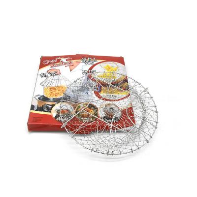 China Vouwbare 23x21cm de Chef-kok Basket van het 201 Rangroestvrije staal Te koop