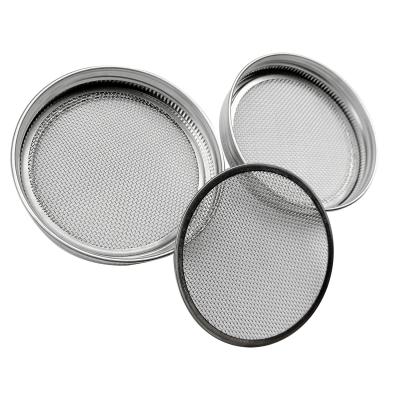 China A malha 86mm Mason Jar Screen Lid For brota frascos de aço inoxidável da tampa à venda