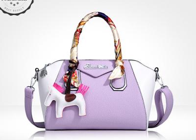 China High grade lychee line PU leather womens handbag tote shoulder bag colorful for summer for sale