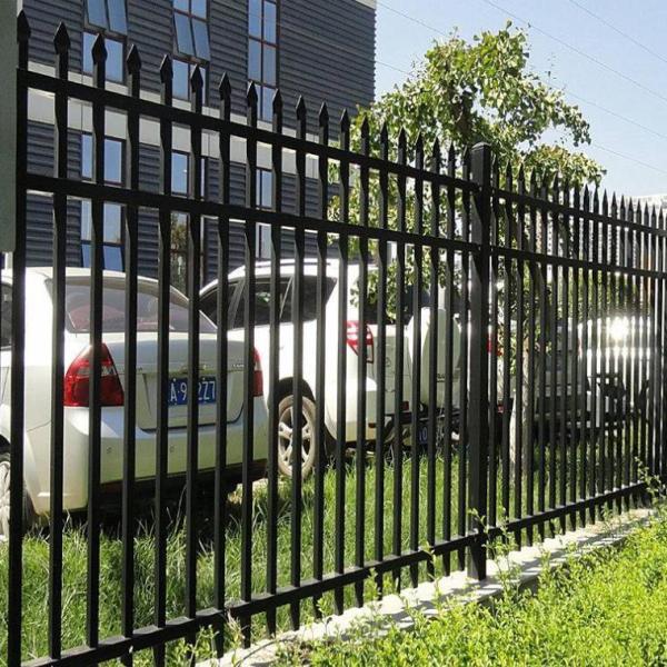 Quality Durable Black Wrought Iron Fence With Heating And Forging Process For Villas And Gardens for sale