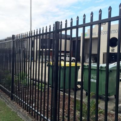 China Bolt-on Zinc Steel Wrought Iron Fence Construction Site Fence for sale