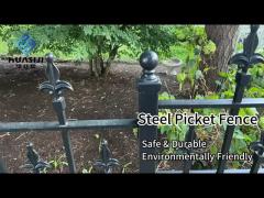 Easy to Install Outdoor Wrought Iron Garden Fence Wrought Iron Fence Garden Steel Tubular Fence
