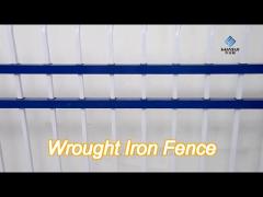 outdoor garden wrought iron fence pvc coated galvanized steel