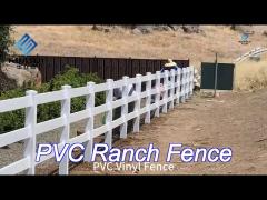 factory protective pvc ranch fence eco friendly 3 rail vinyl horse fence