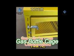 hot dipped galvanized gas bottle transport cage high security 6 bottle capacity