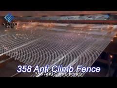 galvanized steel wire and fine mesh 358 anti climb fence prevent climbing and cutting in sensitive