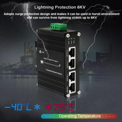 Κίνα 6KV προσαρμοστής 10/100/1000M εγχυτήρων σημείου εισόδου προστασίας αστραπής περίπτωση αργιλίου προς πώληση