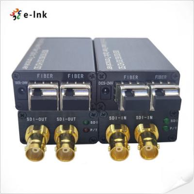 China Mini 24G SDI Fiber Converter With 2 Channel 12G SDI Video 2x12G SFP 1xLC Fiber for sale