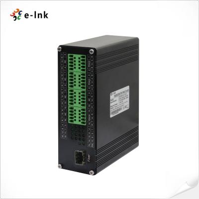 China Industrial 4 Channel RS232 RS485 Serial To Fiber Optic Converter SFP Port DIN Rail Mount for sale