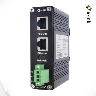 China 80VDC 320VDC Power Input Industrial Poe Injector Power over Ethernet for sale