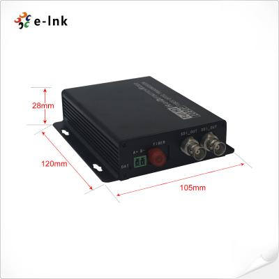 China Wall mount 270Mbit 1.48Gbit 3Gbit SDI Fiber Converter with Aluminum Case for sale
