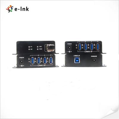 China DC5V Fiber Optic Accessories 4 Port USB 2.0 over Fiber UTP Extender for sale