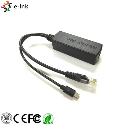 China Gigabit 5V 2A PoE Power Splitter RJ45 Male With Micro USB Port for sale
