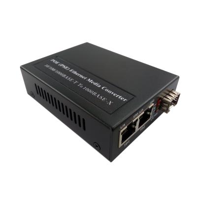 China 15.4W IEEE802.3af Fiber Media Converter 10/100/1000Mbps Ethernet for sale