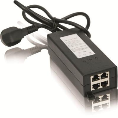 China DC48V Two Groups 0.6A POE Adapter Injector Single Port 30W for sale