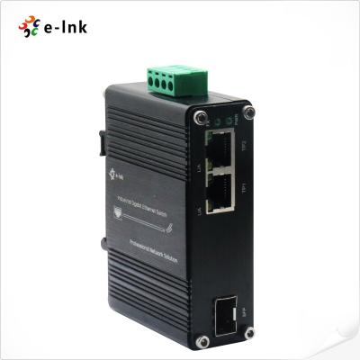 China Gigabit Media Ethernet Single Mode or Multimode Converter 2 Port Rj45 SFP for sale