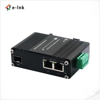 Chine 48 57VDC PoE industriel commutent 2 10/100/1000T gauches à 1-Port 100/1000X SFP à vendre