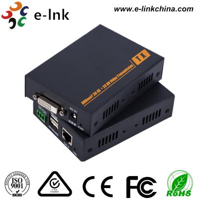 China DVI KVM Extender Over 100m  HD BaseT Fiber Optic Accessories Single Cat6 7 Cable for sale