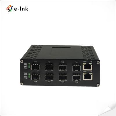 DIN Rail Wall Mount Fiber Optical Switch 12~57VDC Redundant Power