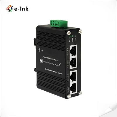 China 2 Port Gigabit PoE Injector Adapter 802.3at 60W 12~48VDC Power Input for sale