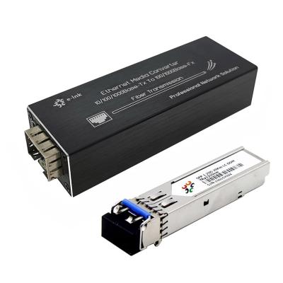 China Mini Fiber Media Converter 10/100/1000BASE-T to 100/1000BASE-X SFP for sale