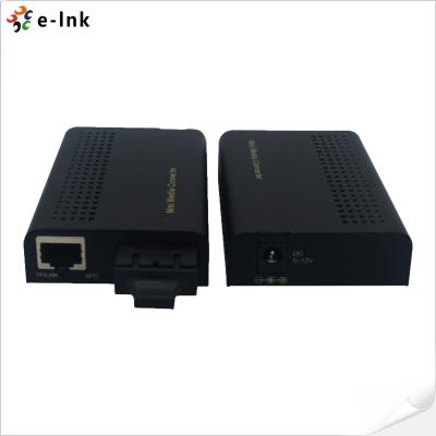 Cina Convertitore commerciale 10/100/1000Base-TX di media di gigabit della fibra a Sc 1000Base-FX in vendita