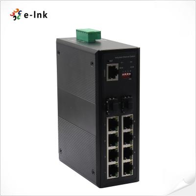Chine 8 10/100/1000T gauches industriels 802.3bt HPoE + 2 le port 100/1000X SFP ont contrôlé le commutateur d'Ethernet à vendre