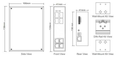 中国 管理された産業4港10/100/1000BASE-T + 4港100/1000BASE-X SFPのイーサネット スイッチ 販売のため