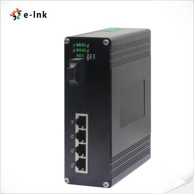 China Industrial 4-Port 10/100/1000T 802.3at PoE + 1-Port 1000BASE-X Ethernet Switch Te koop