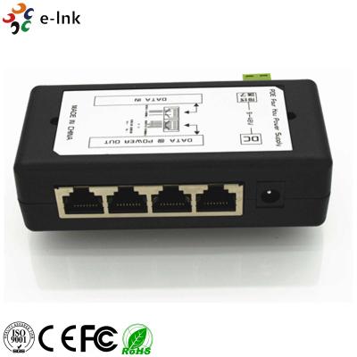 China 4-Port 10 / 100M RJ45 connectors Passive POE power supply for sale