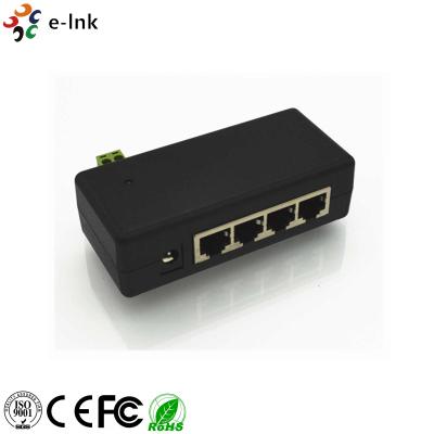 China 4-Port 10 / 100M RJ45 connectors Passive POE power supply for sale