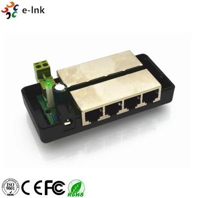 China 4-Port 10 / 100M RJ45 connectors Passive POE power supply for sale