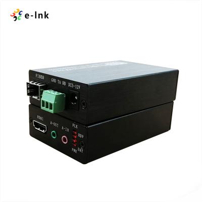 China Bidirectional HDMI Fiber Extender Stereo Audio 1Ch RS232 Over Fiber 20km for sale