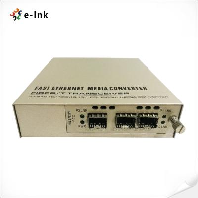 China Gigabit SFP Fiber Multiplexer 2 Port 1.25G SFP To 1-Port 2.5G SFP for sale