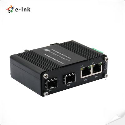 China Commutazione Ethernet industriale da 2 porte 10/100/1000T a 2 porte 10/100/1000X Fibra SFP for sale