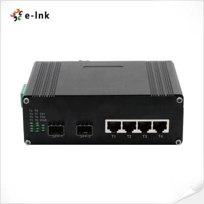 중국 산업용 4포트 10/100BASE-T + 2포트 100BASE-FX 이더넷 스위치 판매용