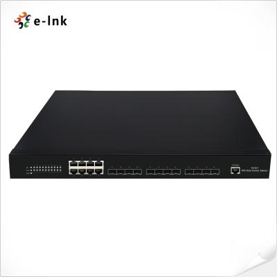 중국 12개의 10G SFP 섬유 포트 8개의 10/100/1000M RJ45 구리 포트 판매용