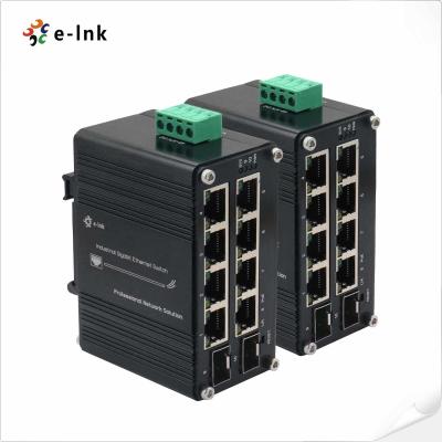 Chine Commutateur mini industriel géré par PoE 8 ports 10 / 100 / 1000T + 2 ports 100 / 1000X SFP à vendre