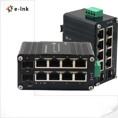 중국 미니 산업 관리 8 포트 10/100/1000T + 2 포트 100/1000X SFP 이더넷 스위치 판매용